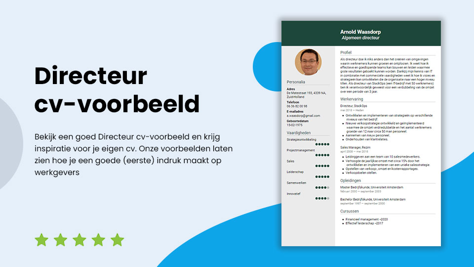 Directeur cv-voorbeeld en schrijftips (2023)